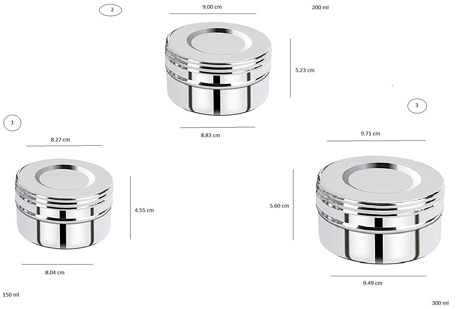 Ratna Home Products. RATNA Stainless Steel Thread Dabbi/storage ...