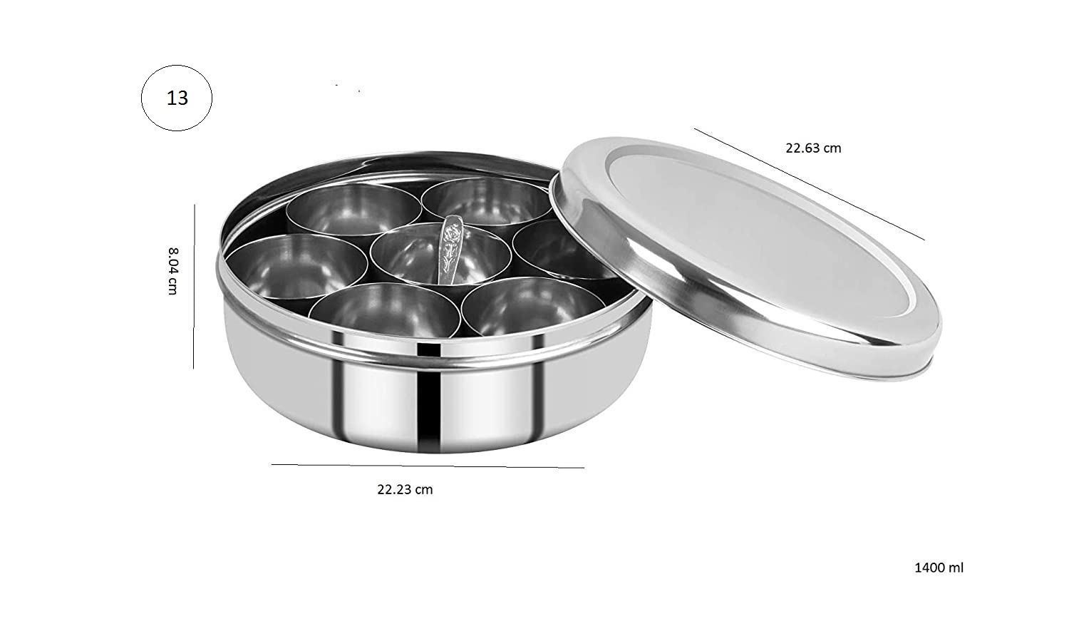 Ratna Home Products. RATNA Stainless Steel Neelam Masala Dabba/storage ...